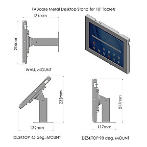 TABcare Anti-Theft Security Metal Case for Galaxy TAB A8 10.5 with 360 Swivel & 180 Tilting Stand (Black)