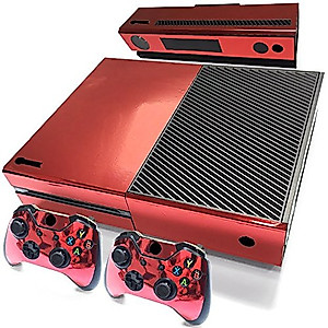 Gam3Gear Decals Skin Vinyl Sticker for Original Xbox ONE Console & Controller (NOT Xbox One X/Xbox One Elite/Xbox One S) - Red Glossy
