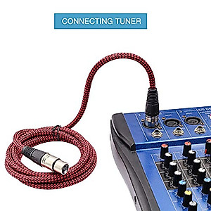 LoongGate Premium XLR Male to Female 3 Pin Plug Nylon Braided Shielded Professional Mic Audio Balanced Cable for Recording Applications,Mixers,Speaker Systems (2m/6ft)