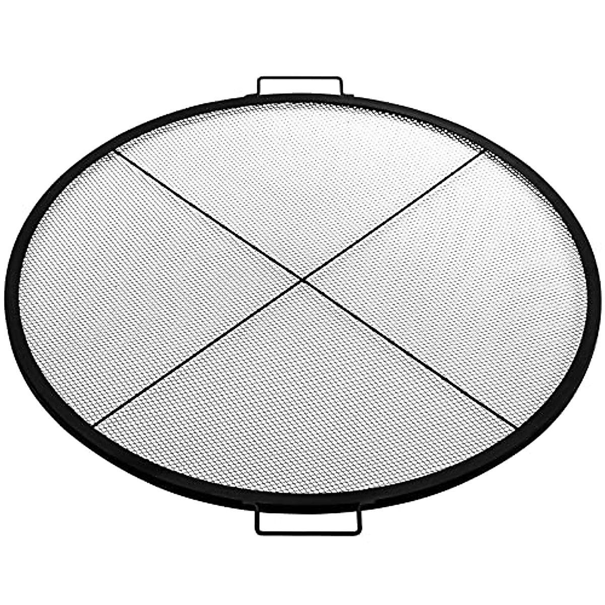 VEVOR Round Fire Pit Grate, 31" Diameter Fire Pit Grill Grate, X-Marks Round Grill Grate, Black Steel Fire Grate, Fire Pit Cooking Grate with Handles, Fire Grill Grate for Outdoor Fire Pit, Campfire