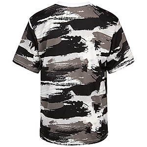 RBX Boys’ Athletic T-Shirt – 3 Pack Active Performance Dry-Fit Sports Tee (8-20), Size 10-12, Castle Rock/Black/White