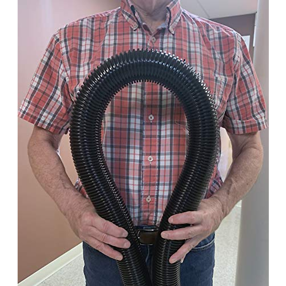 Cen-Tec Systems 94500 2.25” Diameter 20 Foot Commercial Grade Shop Vacuum Hose with Wet/Dry Attachment Set, Ft, Black