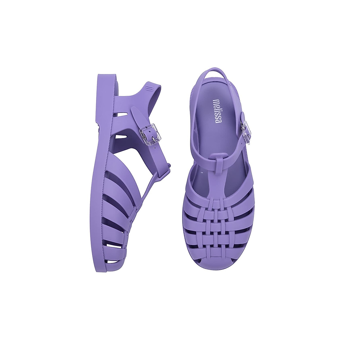 Melissa Possession Jelly Sandal for Women - The Iconic 90s Original Jelly Shoe, Fisherman’s Sandal with Adjustable Strap and Side Buckle, Lilac, 7