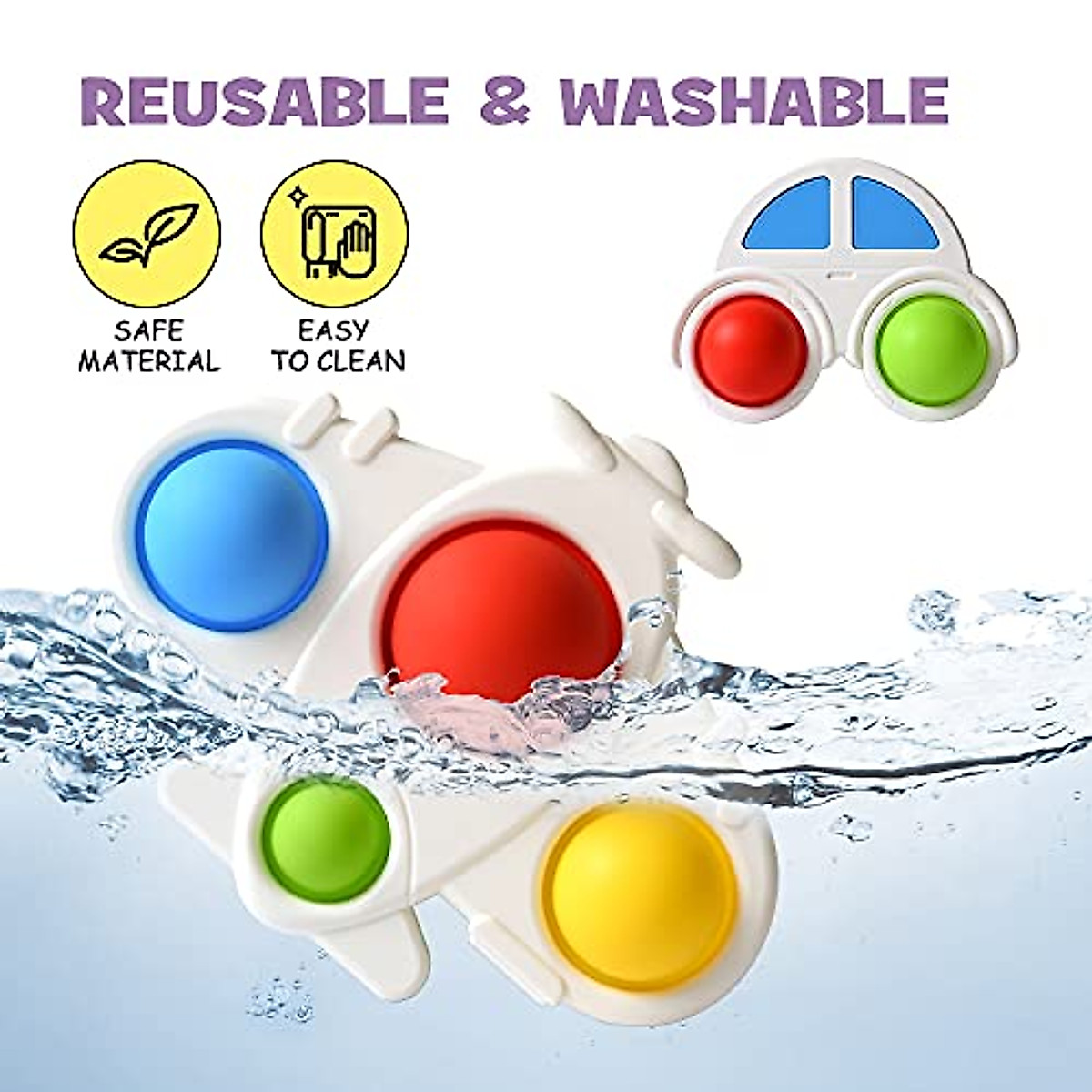 Maydolly Baby Toy for Toddler Kids Ages 6 Months and Up, Kids Sensory Toys Silicone Flipping Board Early Educational Toddler Baby Toy