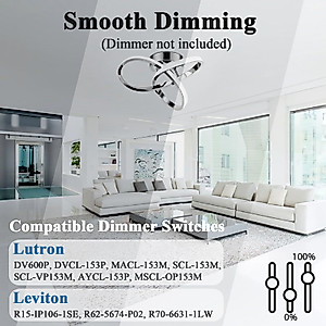 Acrylic LED Ceiling Light Fixture 2400LM Super Bright, Modern Hallway Light Fixture Ceiling Mount, Daylight White Close to Ceiling Light, Dimmable Ceiling Lamp for Bathroom Kitchen Bedroom Living Room