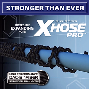 Xhose Pro Garden Hose, 100 Foot Expandable Garden Hoses, Tough & Flexible Water Hose, Lightweight, Solid Brass Fittings, Kink Free, Easy to Use & Store