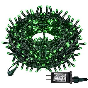 Dazzle Bright Christmas String Lights, 100 LED 33 FT Connectable Fairy Lights with 8 Modes, Waterproof Christmas Decorations for Indoor Outdoor Holiday Party Home Tree Decor (Green)