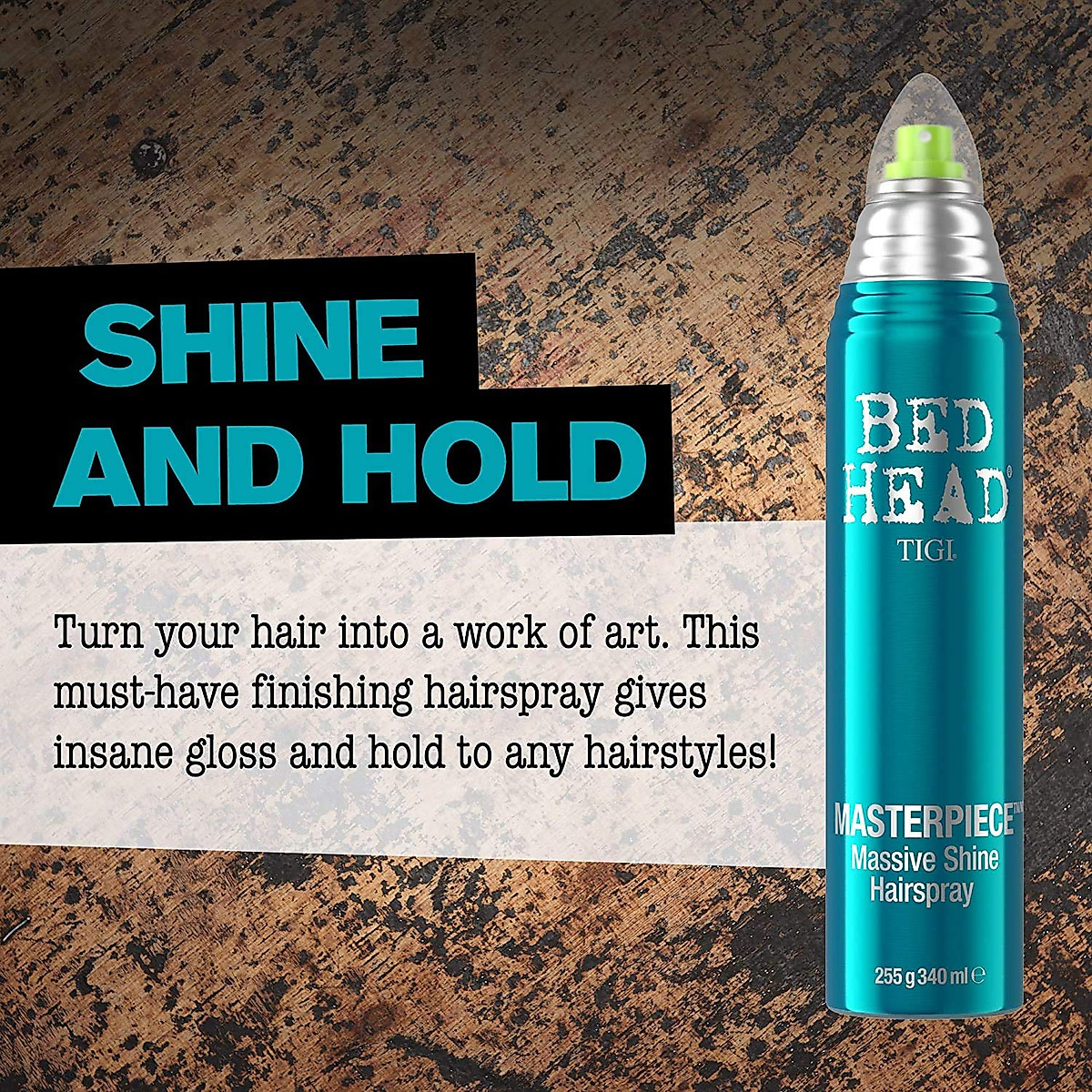 TIGI Bed Head Masterpiece Massive Shine Hairspray, 9.5 Ounce - 2 Pack