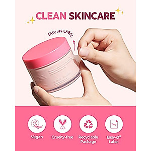 Glam Up Brightening Pink Lemon Clay Mask | Vegan Facial masks, Brightening Pink Clay Mask for Dark Spots | Gentle Exfoliating Hydrating Face Masks Skin care, Pore Cleansing Blackhead remover - (125ml/4.23 Oz)