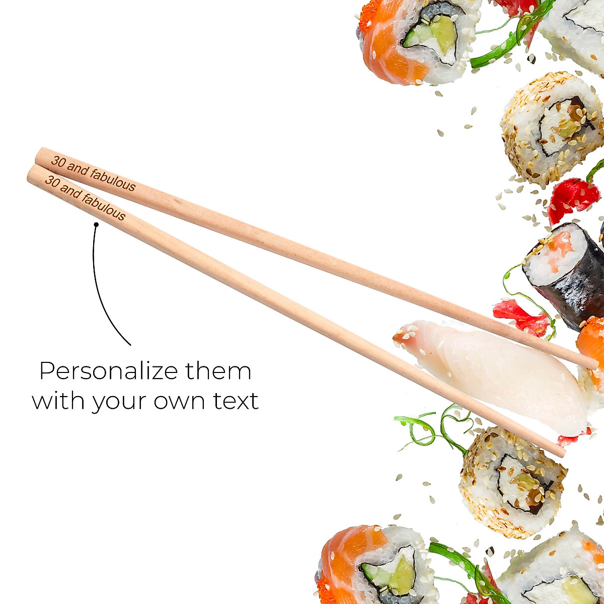 Personalized wooden bamboo chopsticks lot, custom engraved japanese reusable sushi chop sticks bulk, custom reusable chopsticks set for chinese theme wedding & party favors gifts