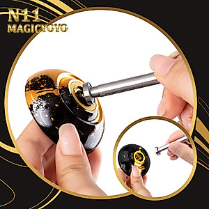 MAGICYOYO Dual Purpose Yoyo N11 - Responsive Yoyo for Kids 8-12 or Above & Unresponsive Yoyo for Advanced with Yoyo Glove + Bag + Unresponsive Bearing Kit + 12 Yoyo Strings -Black Golden
