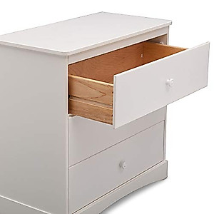 Delta Children Sutton 3 Drawer Dresser with Changing Top, White