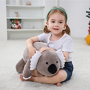 24" 4.2lbs Koala Weighted Stuffed Animals,Cute Cuddle Plushie Toy Weighted Koala Plush Throw Pillow for Children Kids Adults(Koala)