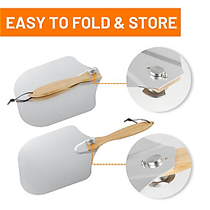 Lituford Master the Art of Pizza Making with Our Complete Pizza Oven Set and Accessories - Includes 12" x 14” Pizza Peel and Cutter with 14" Blade - Perfect for Indoor and Outdoor Cooking!