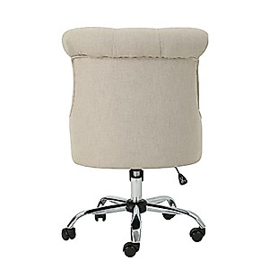 Christopher Knight Home Tyesha Desk Chair, Wheat + Chrome