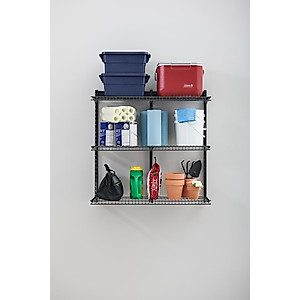 Rubbermaid Fasttrack Rail Storage 36"x12" 3-Shelf Kit, 350 lbs. Per Shelf, for Home/Garage/Shed/Workshop Organization