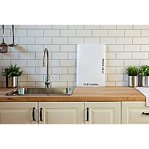 Restaurant Thick White Plastic Cutting Board 18x12 Large, 1 Inch Thick