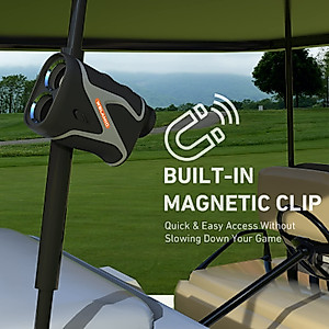 1100 Yards Golf Rangefinder with Slope, WBLAMIC Laser Range Finder for Golfing & Hunting with Flag Pole Lock Vibration, 6X Magnification, Rechargeable, IP54 Water & Dustproof