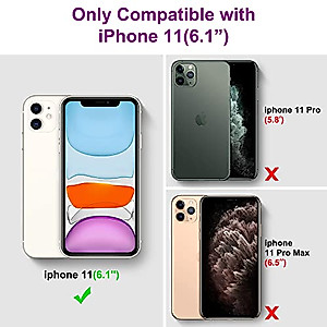 Yebowe [3 in 1] Cute Smiley Face Case for iPhone 11 with Screen Protector+ Beaded Phone Charm, Soft TPU Clear Aesthetic Protective Cover Happy Smile Face Design for Women Girls