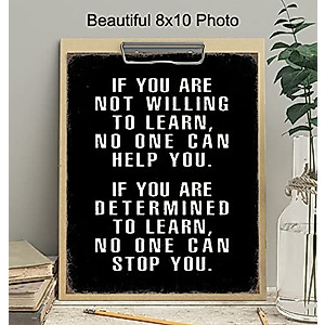 Motivational Wall Art - Office Wall Art & Decor Motivational poster - Positive Quotes Wall Decor - Encouragement Gifts - Positive Sayings for Wall Decor - Entrepreneur Wall Art - Inspirational Quotes