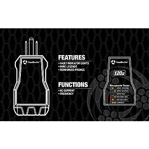 Southwire 40012S Receptacle Tester Black