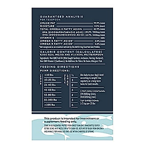 Fera Pets Fish Oil for Dog and Cat with DHA, EPA, Vitamin E and Omega-3 Fatty Acids – Liquid Fish Oil Supplement - Brain Function & Immune Health 16 oz