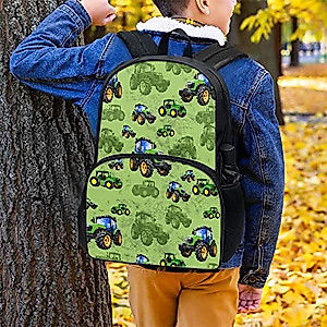 Drydeepin Kids Backpack for Boys Girls Cartoon Farm Truck Tractor Print Elementary Students Bookbag Middle School Bag Lightweight Waterproof Children Travel Bag Backpacks Laptop Bag,17 Inch