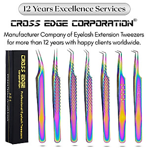 My Lash Tools Fiber Tip Lash Tweezers for Eyelash Extension Curved 90 Degree Angle Boot Tweezer Best for Volume, Individual Isolation & Classic Lashes Stainless Steel Lash Supply (Rose Gold)