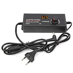 Power Supply Adapter, Power Regulator Adapter Input AC 110-240V Output DC 9‑24V 5A Adjustable Power Switching (US Plug)