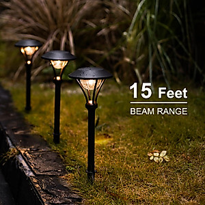 GOODSMANN Low Voltage Path Lights Landscape Lighting 1 Watt LED 60 Lumens Flood Lights with Metal Stake for Garden Yard Patio Area Outdoor Lighting (4 Pack) 9920-2104-04