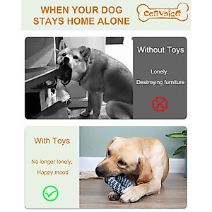 CaBYbigG Dog Chew Toys,No Stuffing Dog Toys,Dog Rope Toys,Dog Dental Teeth Cleaning Toys,Blue Gray Ring Dog Toy for Medium Large Dogs Breed