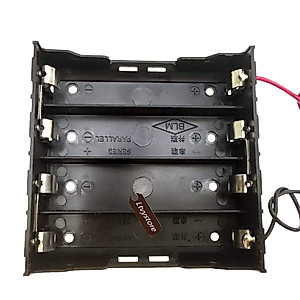 18650 Battery Case Holder, 3 Pcs 4 Slots x 3.7V 14.8Volt DIY Battery Storage Box, in Series Black Plastic Batteries Case for 4 x 18650 Ltvystore