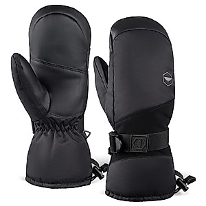 Tough Outdoors Winter Ski Mittens Men & Women - Adult Snow Mitts for Cold Weather - Waterproof Gloves Snowboarding, Skiing