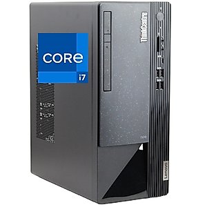 Lenovo ThinkCentre Neo 50T Gen 3 Desktop Computer - Intel i7-12700K, 64GB RAM, 2TB NVMe SSD, AC Wi-Fi, Bluetooth, DisplayPort, HDMI, VGA, DVD-RW, USB Type-C - Windows 11 Pro, Black