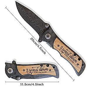 3rd Gifts Wedding Anniversary for Men, Third Leather Anniversary Keepsake for Him, 3 Year Marriage Anniversary Present for Husband