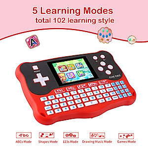 Kids Tablet/Baby Learning Pad with 102 Activities/Toddler Tablet with ABC/Words/Music/Math Interactive Educational Electronic Toys Gifts Handheld Game for Preschool Boys Girls Ages 3-12