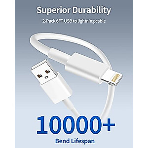 iPhone Charger [Apple MFi Certified], ARCCRA 3-Pack 3FT 6FT 10FT Lightning Cable Data Sync Charging Cords with 2 X Dual Port USB Wall Charger Block Plug for iPhone 13 12 11 Pro Max XS XR X 8 7 6 Plus