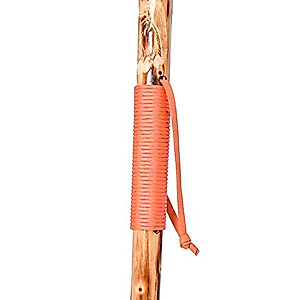 FOREST PILOT 3 Pieces Detachable Fir Wood Walking Stick Wolf Carving with a Compass(Nature Color, 55 Inches, 1 Piece)…