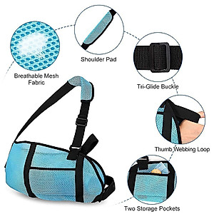 Arm Sling for Children, Kids Arm Support with Waistband Under 6 Years Old Shoulder Immobilizer and Storage Pockets for Toddler Broken Arm, Elbow, Wrist Support and Injury Recovery Arm Sling for Shoulder Injury