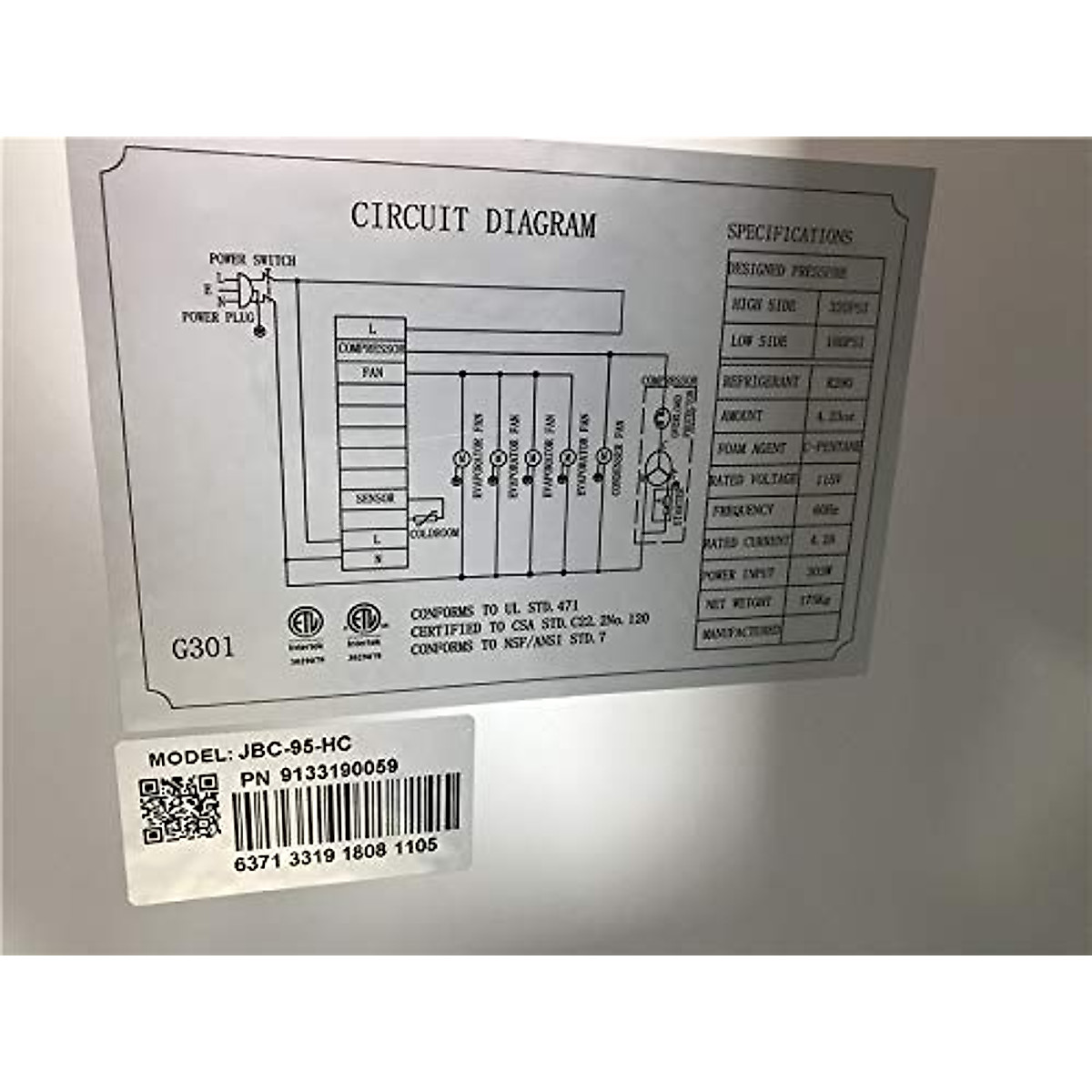 Horizontal Bottle Cooler Deep Well 95" Width NSF Certified Commercial beer bottle Refrigerator Black 33°-38°F Top-Loading