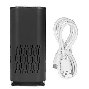 Portable Air Purifier, Car Cup Holder Attachment, Car Air Purifier with H13 True HEPA Filter, USB-C Powered Air Purifier for Allergies, Smoke, Dust and Odor Eliminator, In-Car and Desktop