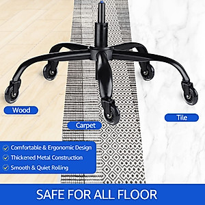 Mastery Mart Office Chair Base Replacement Bundles, Heavy Duty 352LBs, Reinforced to Repair Swivel Gaming Chair Bottom Part with 5 Premium Caster Wheels and Gas Lift Cylinder, 4.7'' Length Extension