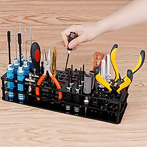 FPVERA Screwdriver Storage Rack Screwdriver Organizers for Hex Cross Screw Driver RC Tools Kit Organizers 63 Hole