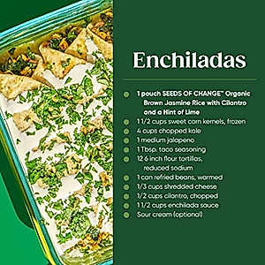 SEEDS OF CHANGE Organic Brown Jasmine Rice with Cilantro Lime, Organic Food, 8.5 OZ Pouch