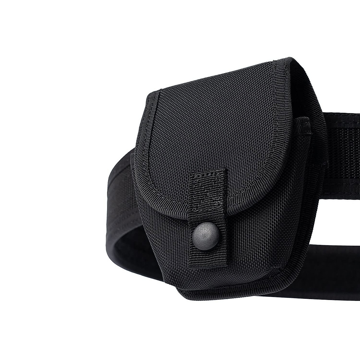 TACNEX Handcuff Case w/Belt MOLLE Strap Clip Cuff Pouch fits Standard Chained/Hinged Handcuffs Nylon Holster Holder Police Law Enforcement Security Corrections Officer Top Flap w/Snap