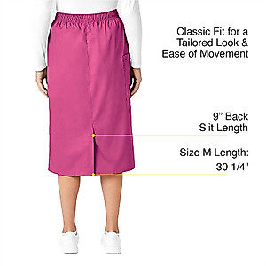WonderWink WonderWORK Women’s Pull-On Cargo Skirt — Fuchsia, X Small