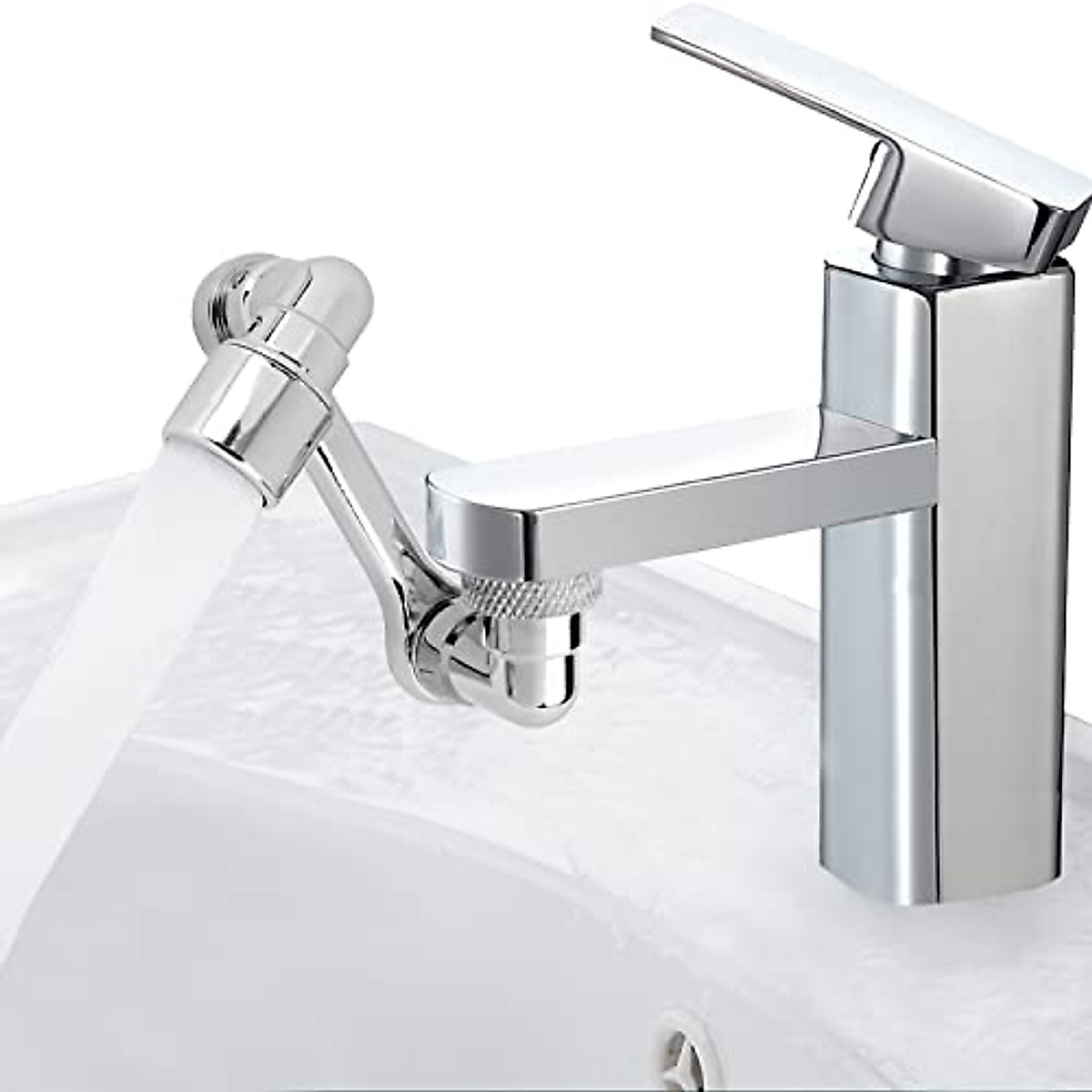 8T8 1080° Rotating Faucet Aerator Extender, Large-Angle Water Nozzle Faucet Adapter, Universal Splash Filter Kitchen Tap Extend, Faucets Bubbler for Kitchen and Bathroom Sink Faucet