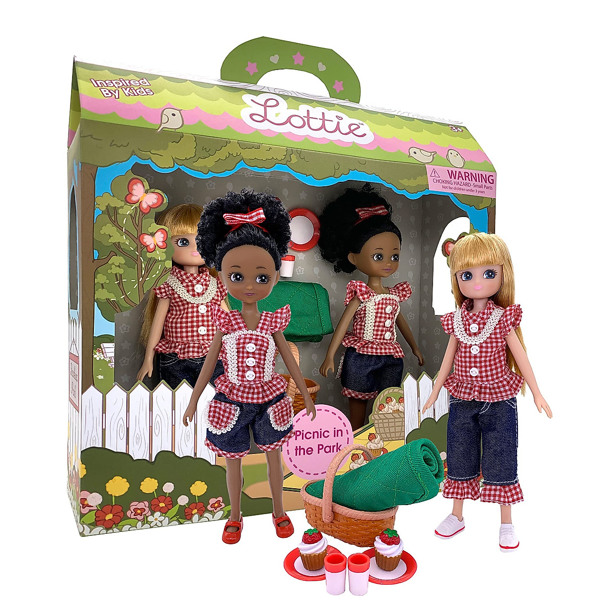 Lottie Picnic in The Park Dolls | Toys for Girls and Boys | Muñecas y Accesorios | Gifts for 3 4 5 6 7 8 Year Old | Small 7.5 inch