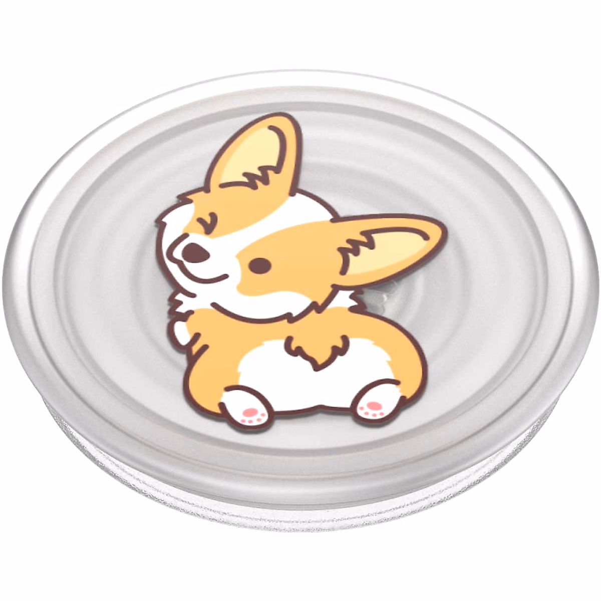 PopSockets Plant-Based Phone Grip with Expanding Kickstand, Eco-Friendly PopSockets for Phone - Translucent Cheeky Corgi