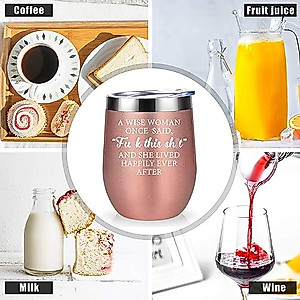 Coolife Funny Wine Tumbler - New Beginnings Gifts for Women, Drinking Gifts, Retirement, Cool Mothers Day, Birthday Gifts for Women Best Friend Coworker Her Mom Wife Sister, Fun Wine Cups